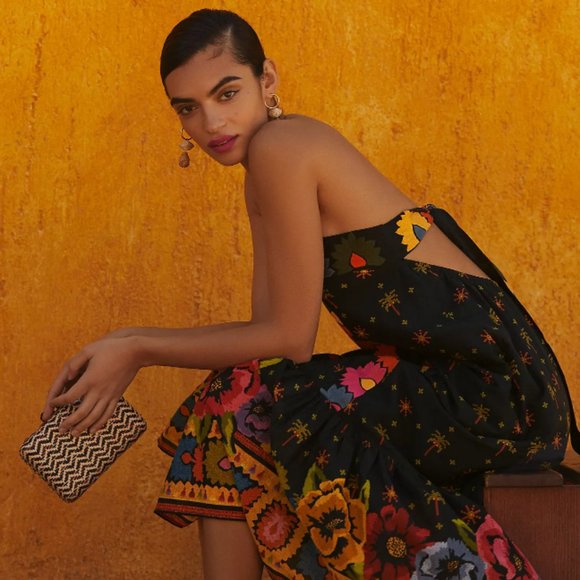 FARM Rio | Dresses | Farm Rio Embroidered Maxi Dress | Poshmark